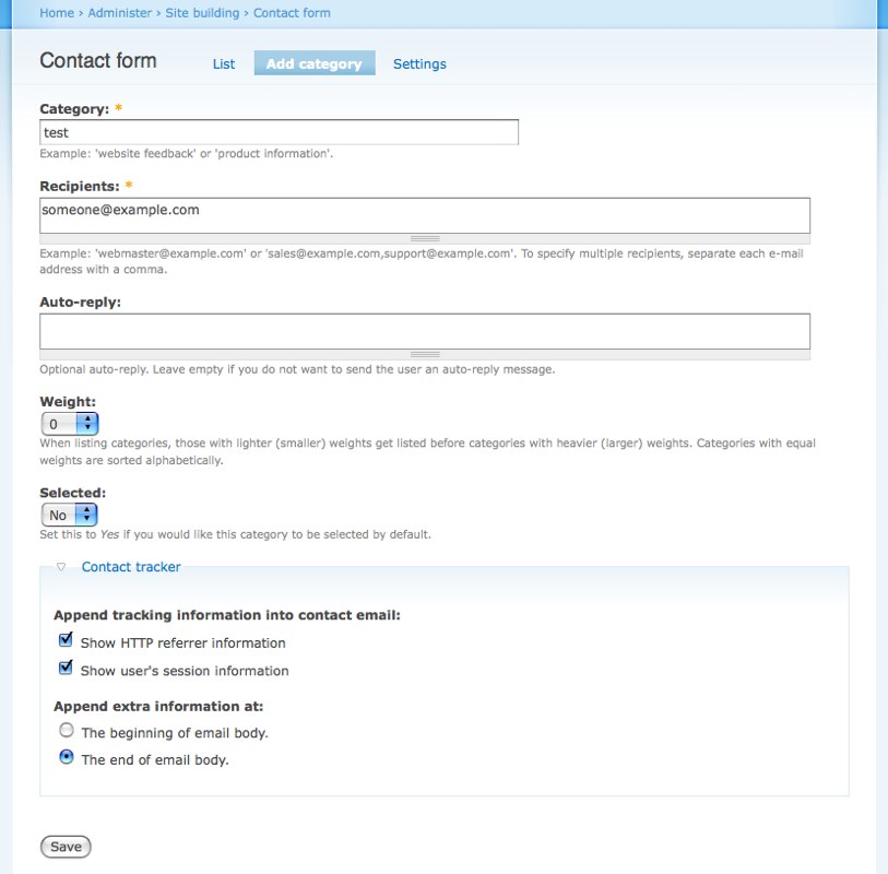 Contact Tracker | Drupal.org